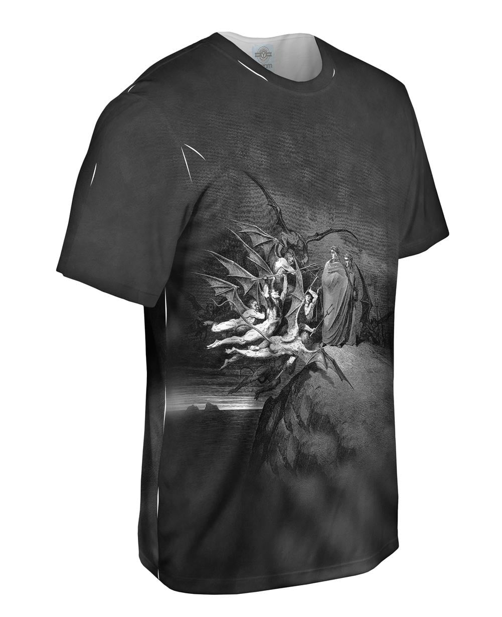 Gustave Dore - The Inferno Canto 21 1857 Mens T-Shirt All Over Print ...