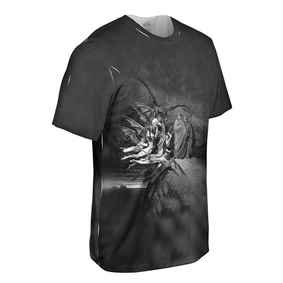 Gustave Dore - The Inferno Canto 21 1857 Mens T-Shirt All Over Print ...