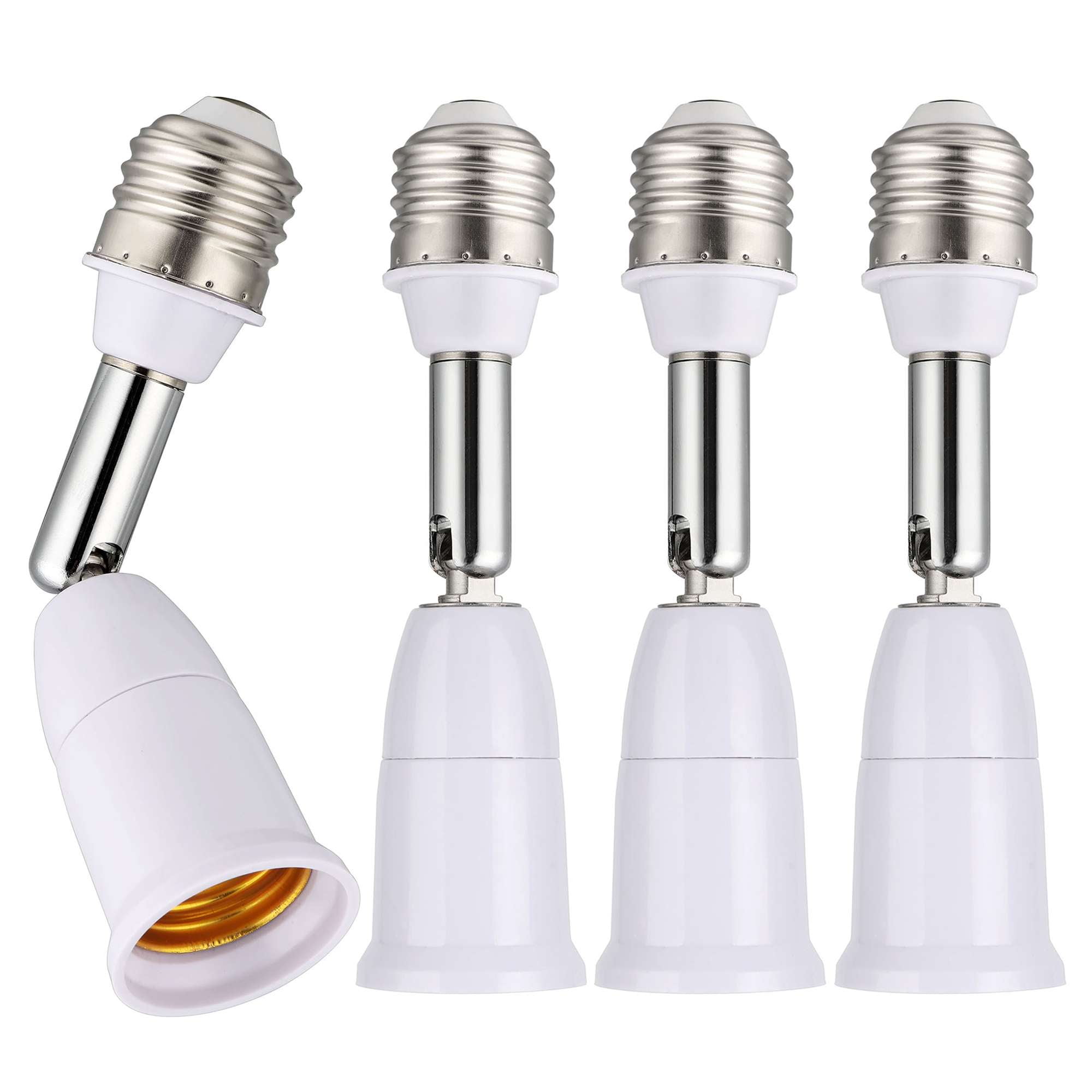 Gustave E27 Light Socket Extender Adapter 4Pcs 3.9 inch Flexible ...