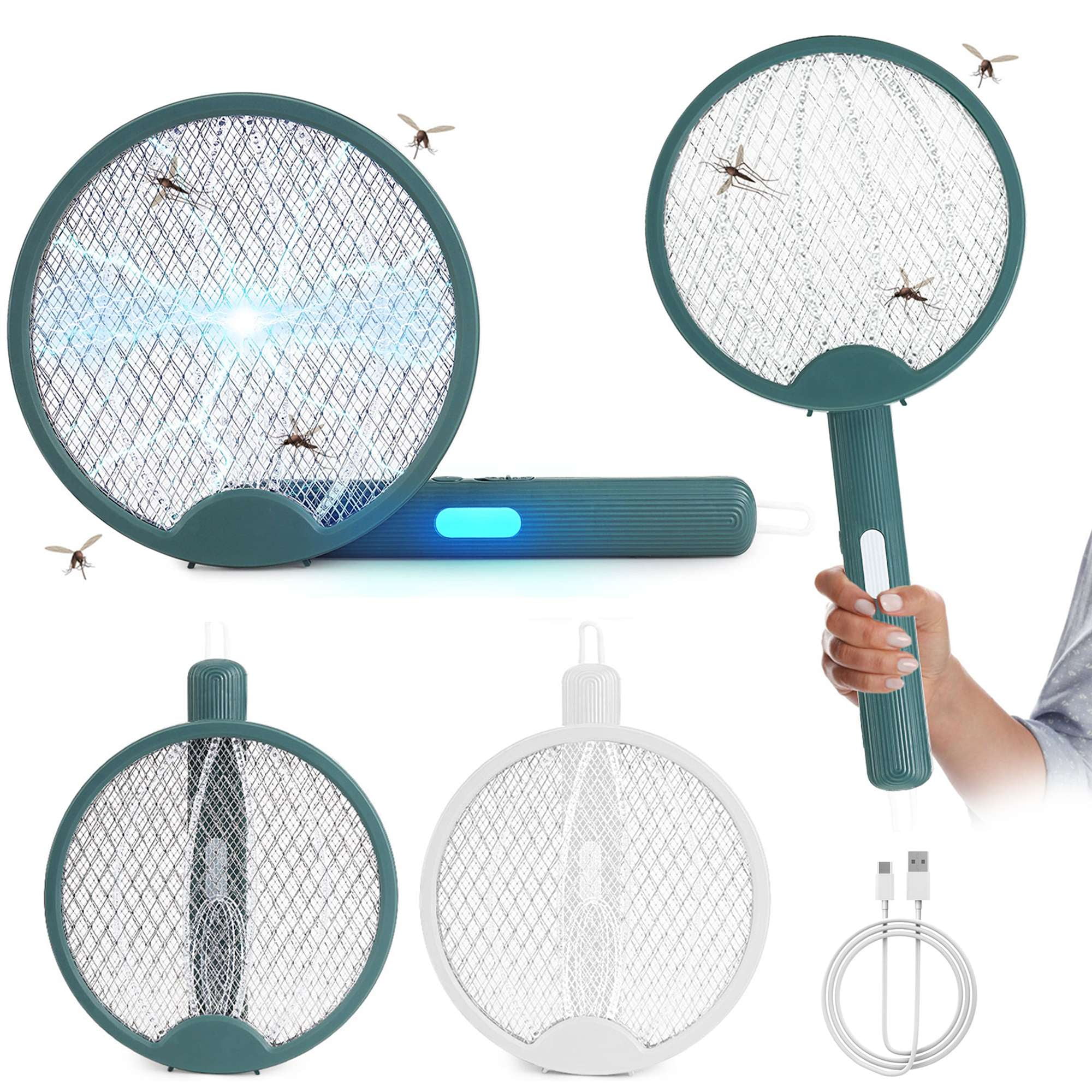 Gustave Electric Fly Swatter Racket USB Rechargeable Mosquito Bug ...