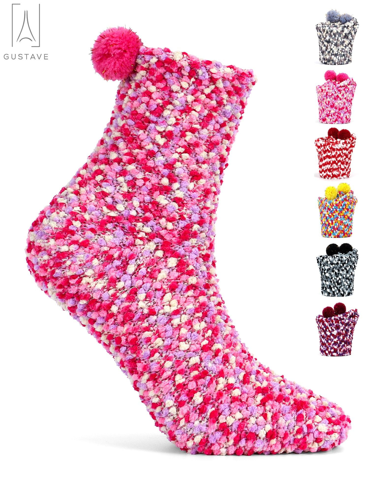 Gustave Fuzzy Socks for Women Girl Winter Warm Soft Cozy Fluffy ...
