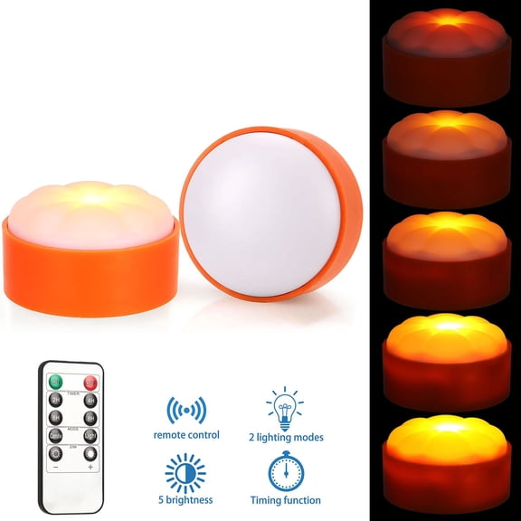 Pumpkin LED Candles and Flameless Decor for Fall and Halloween 2024