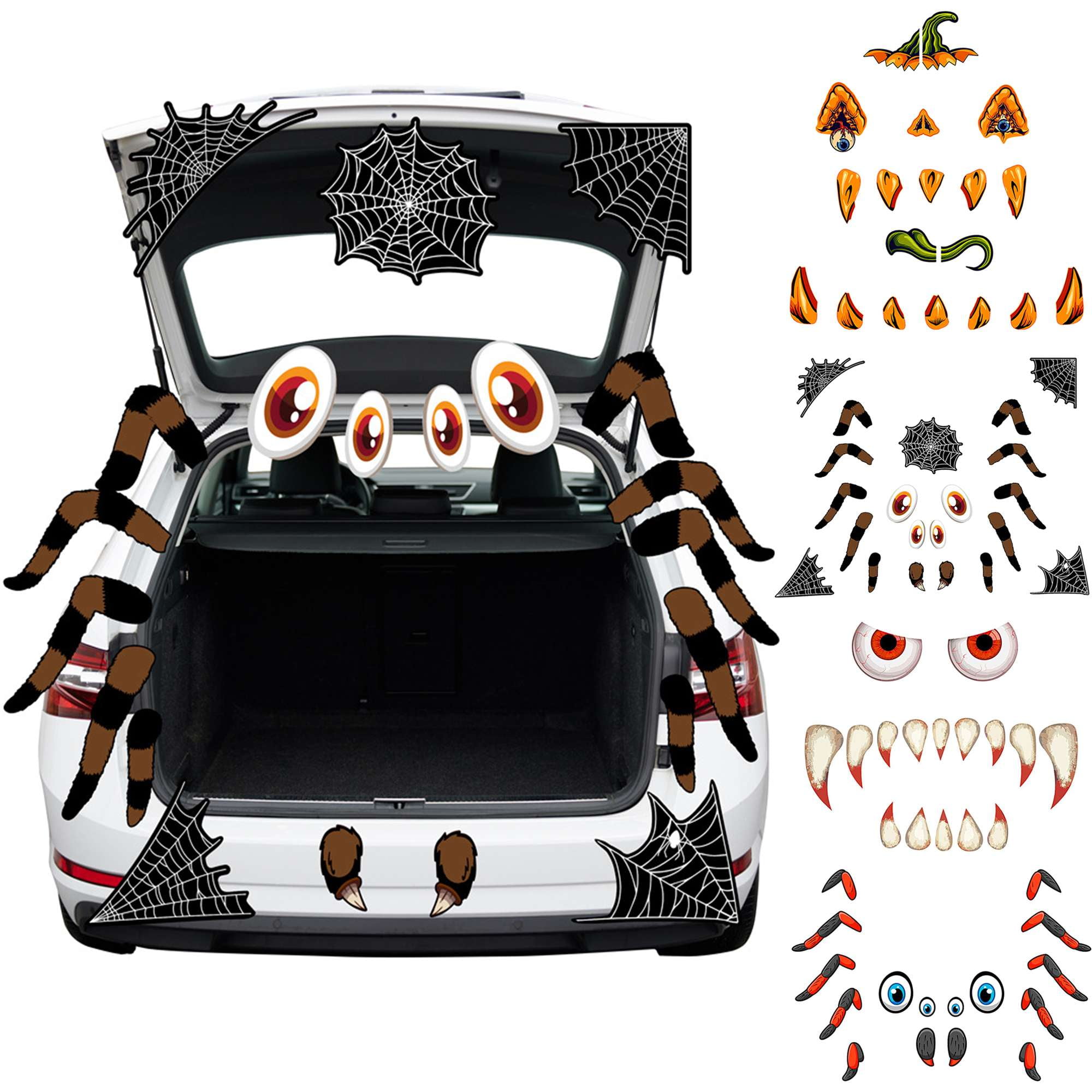 Gustave Halloween Trunk or Treat Car Decorations Kit, Large Spider ...