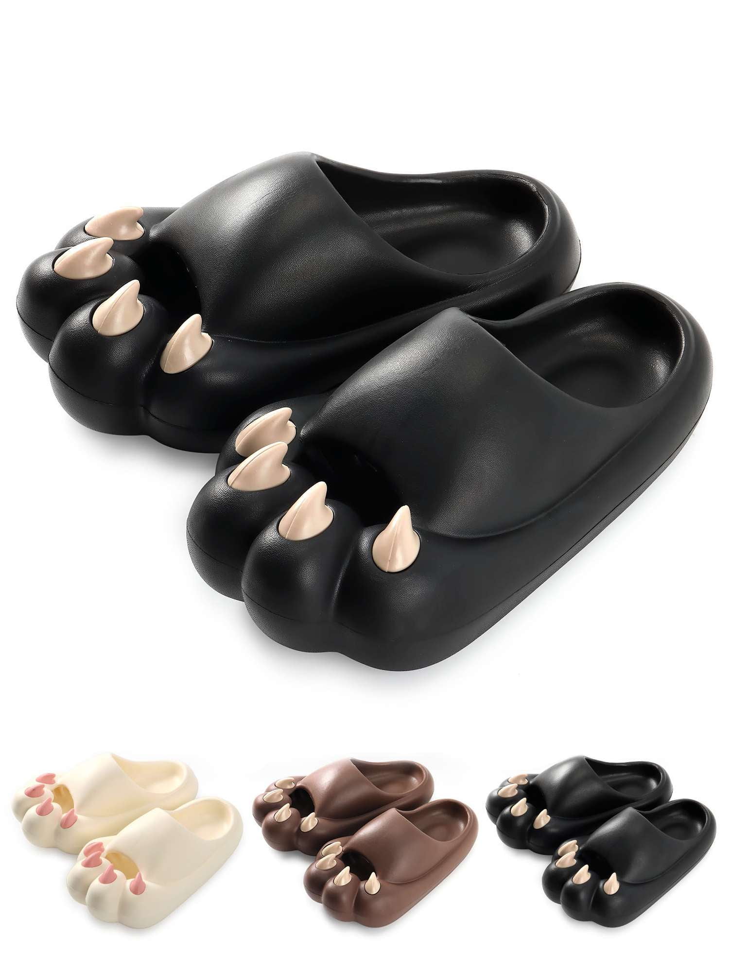 Gustave House Slippers for Women Men, Cat Paw Cloud Slides Sandals Non ...