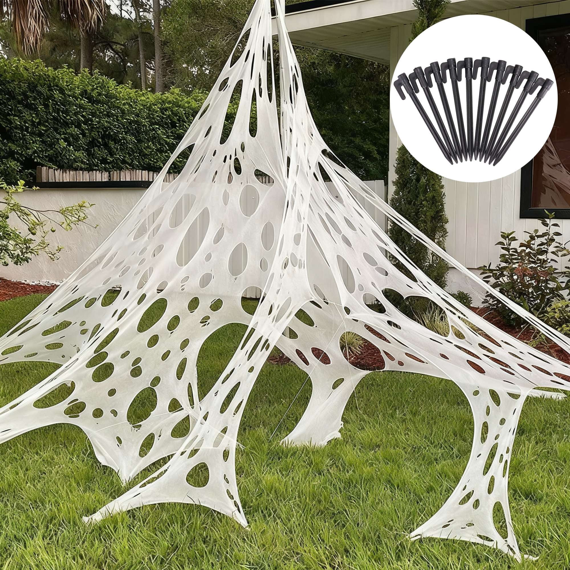 Gustave Large Beef Netting Spider Web Halloween Decoration Gauze ...