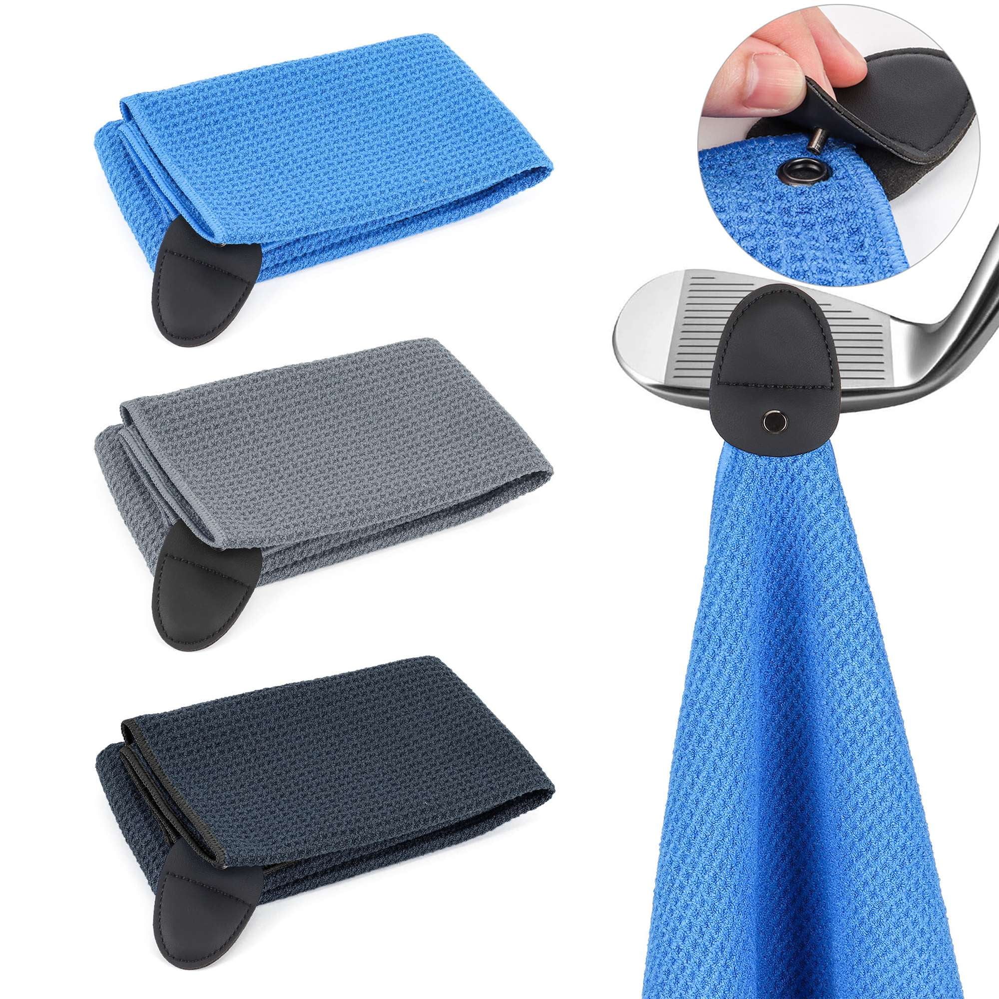 Gustave Magnetic Golf Towel Waffle Microfiber Golf Towels with Strength ...