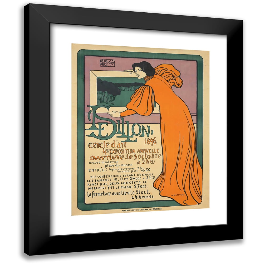 Gustave-Max Stevens 15x18 Black Modern Framed Museum Art Print Titled ...