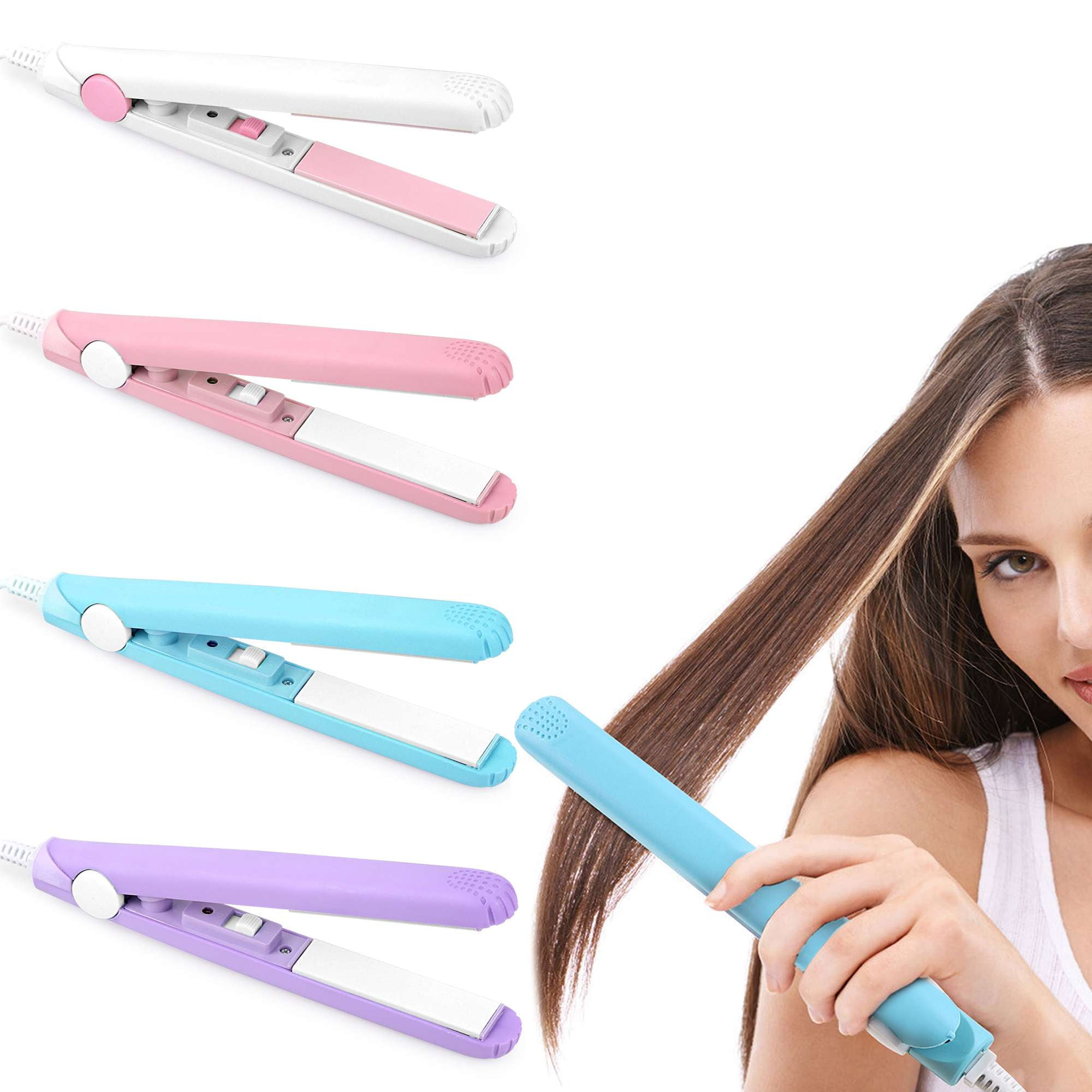 Gustave Mini Hair Straightener 2 in 1 Straightener and Curler Portable ...