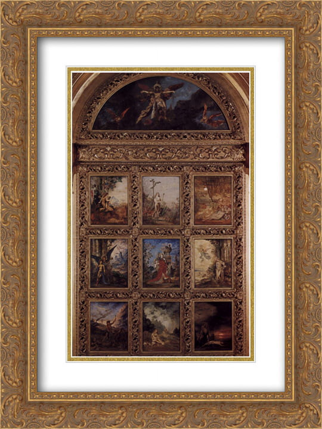 Gustave Moreau 2x Matted 18x24 Gold Ornate Framed Art Print 'Humanity ...