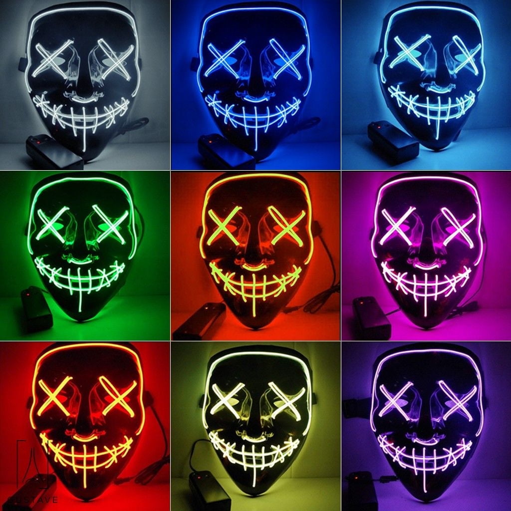 Gustave Multi-color Plastic Halloween LED Glow AA Battery 4 Lighting ...