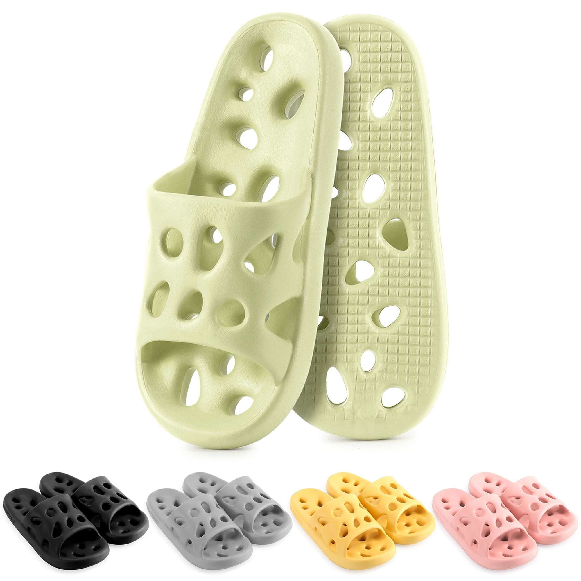 Gustave Comfortable Non Slip Shower Slippers for Adults, Quick Drying ...