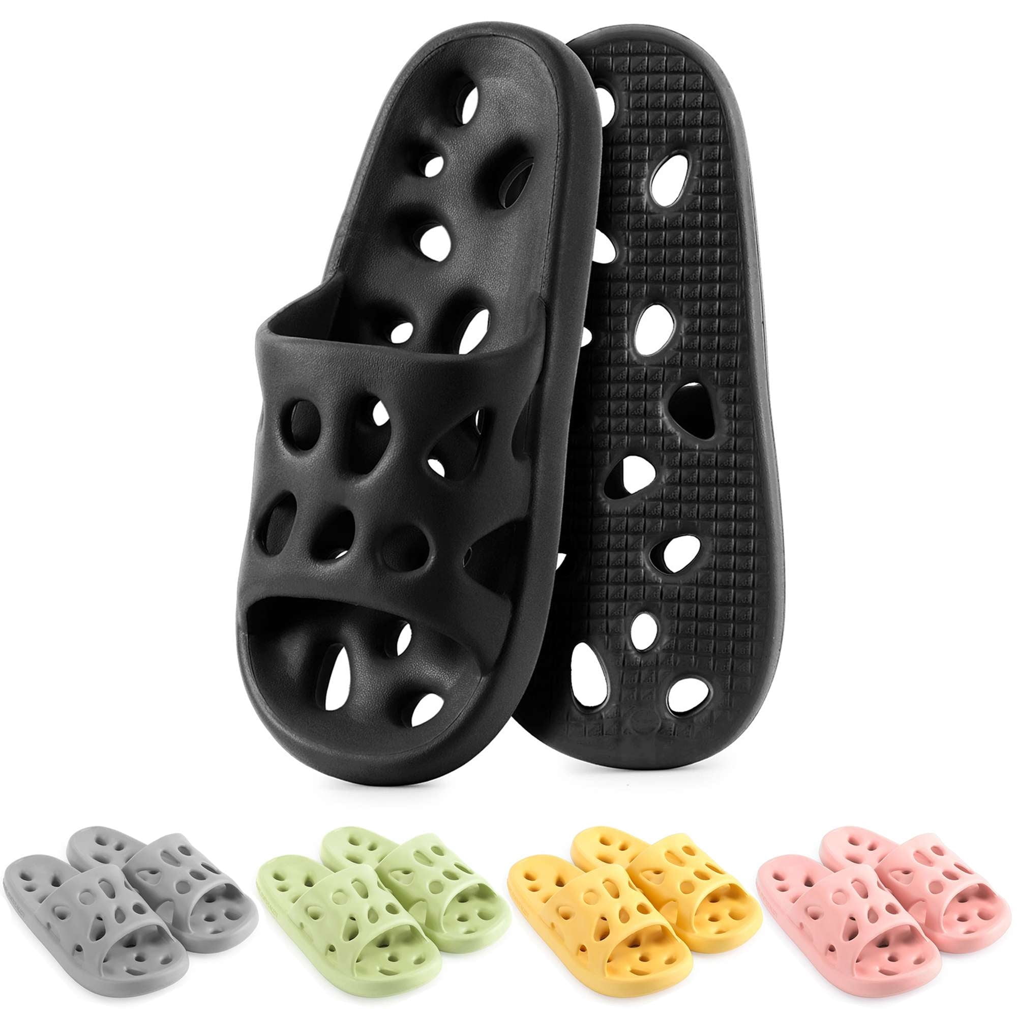 Gustave Non Slip Shower Slippers for Men Women, Quick Drying Bathroom ...