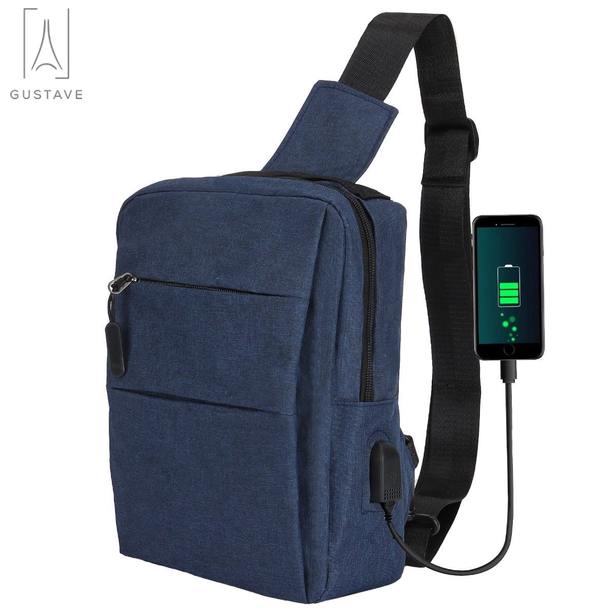 Gustave Nylon Sling Bag for Men Women Crossbody Backpack Waterproof ...