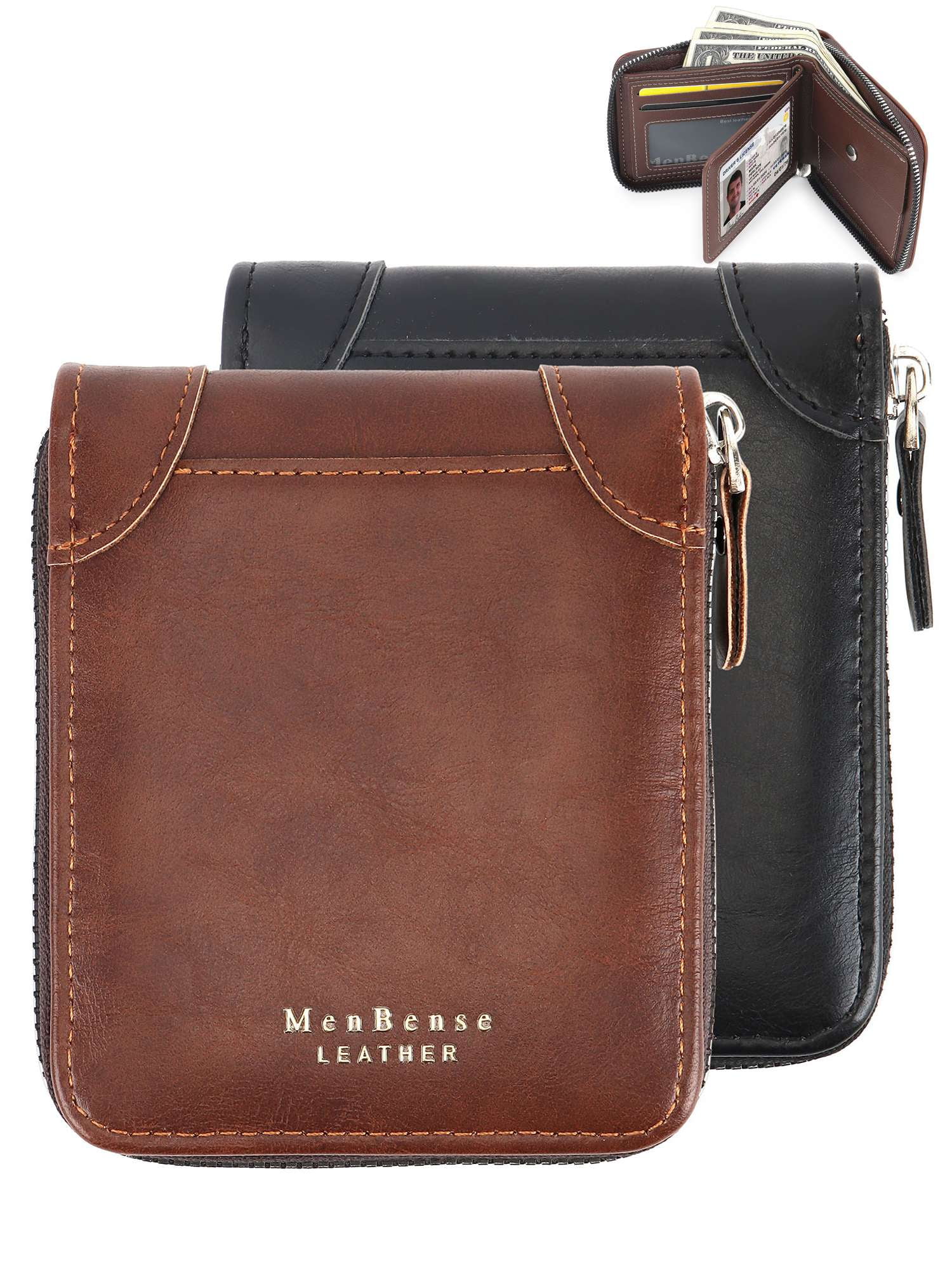 Gustave RFID Blocking Wallets Men Bifold Wallets, Black - Walmart.com