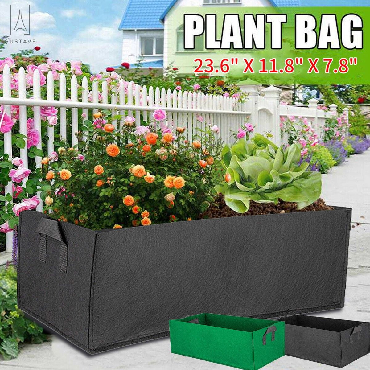 Gustave Plants Growing Bag Garden Flower Planter Vegetable Grow Bag ...