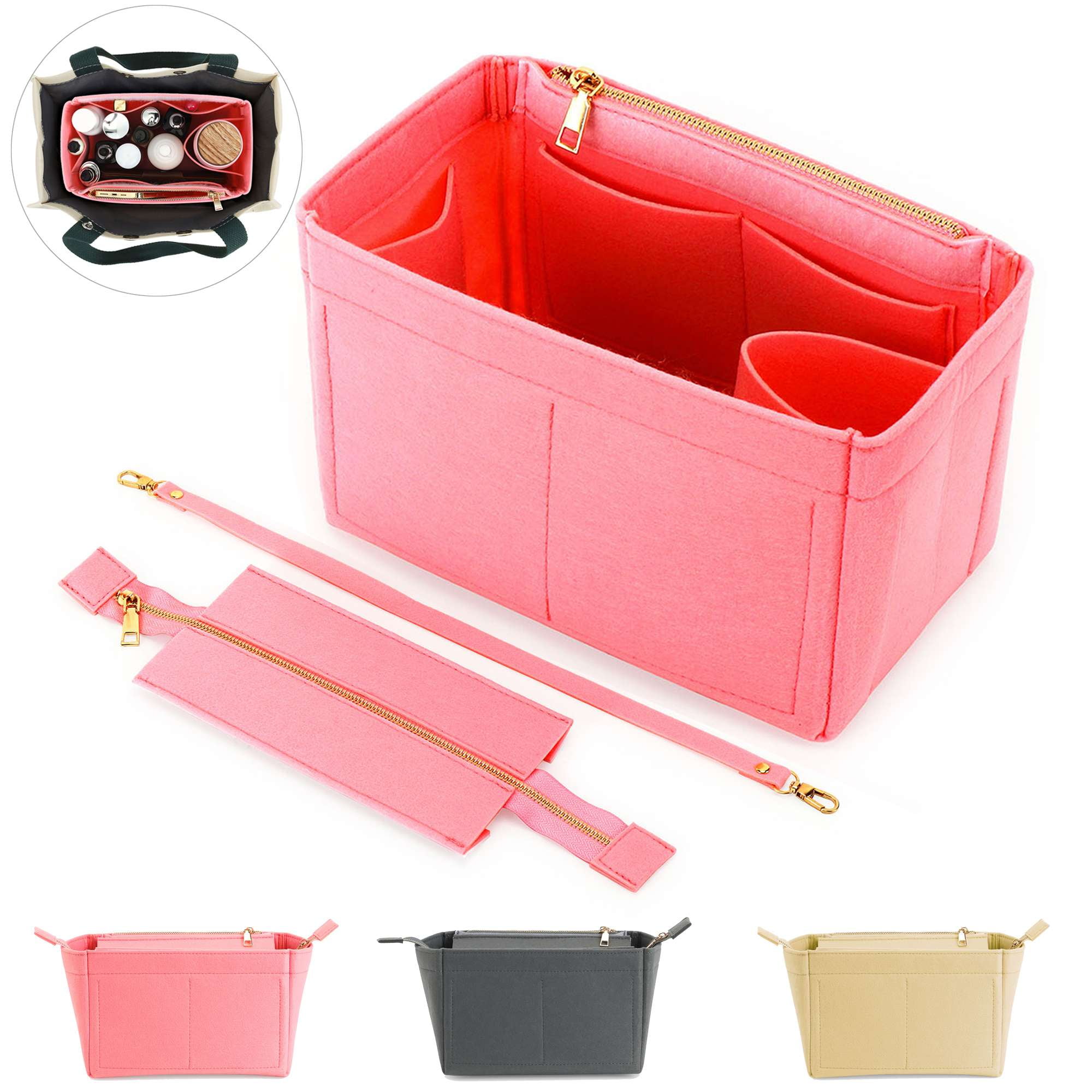 Gustave Purse Organizer Insert Felt Bag Organizer Handbag with Zipper ...