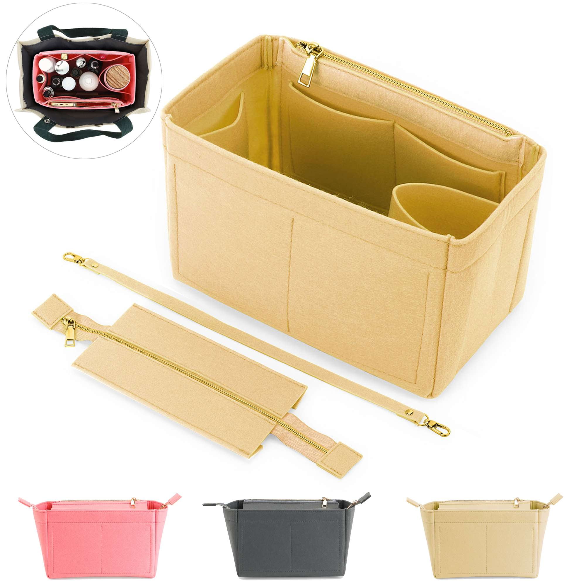 Gustave Purse Organizer Insert Felt Bag Organizer Handbag with Zipper ...