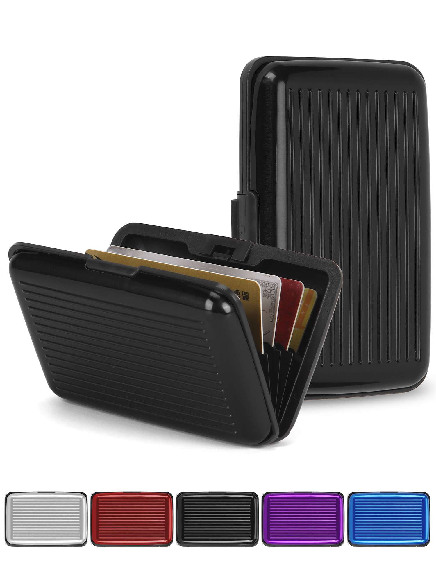 Gustave RFID Blocking Credit Card Holder Aluminum Wallets Small Slim ...