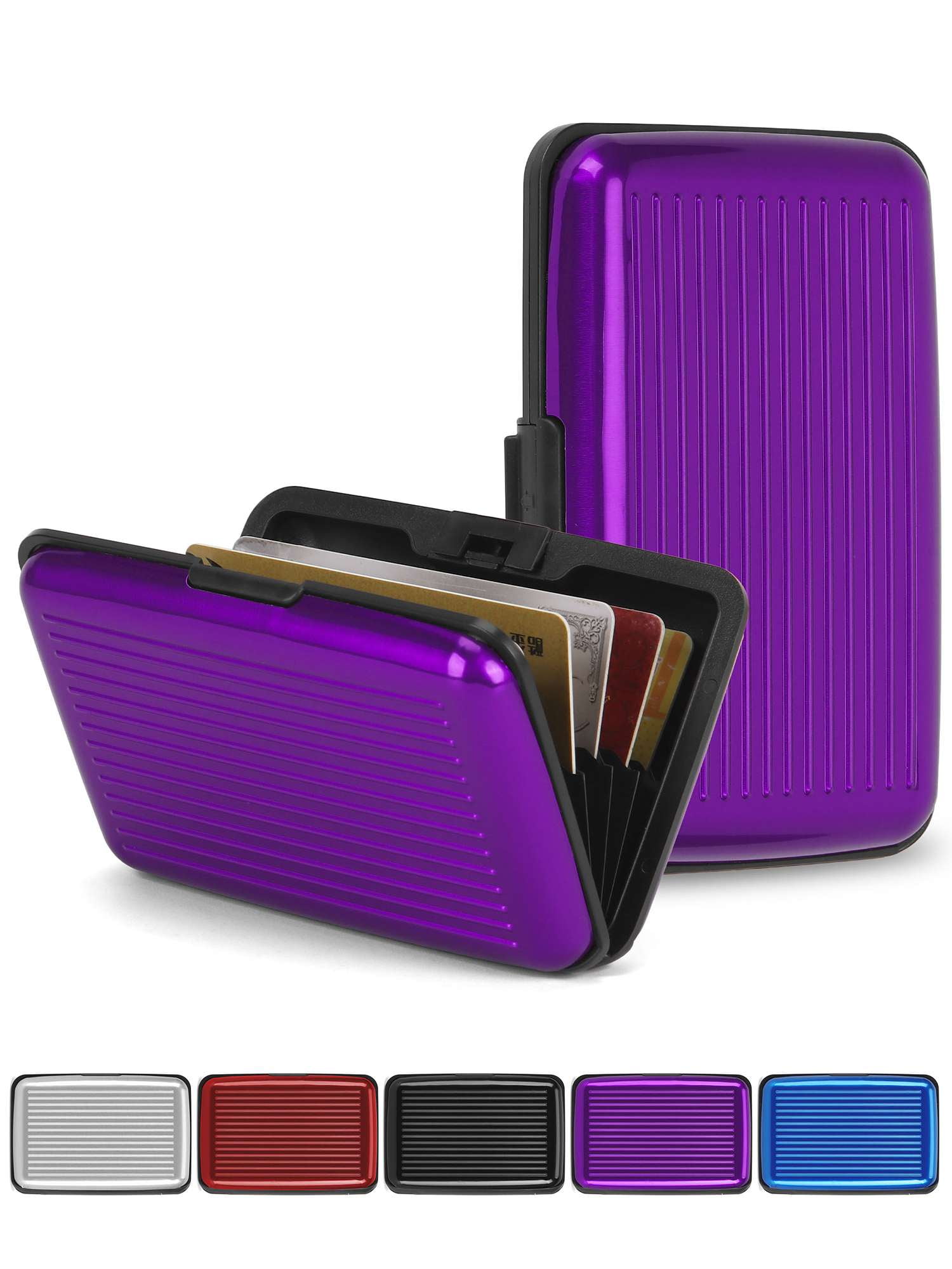 Gustave RFID Blocking Credit Card Holder Aluminum Wallets Small Slim ...