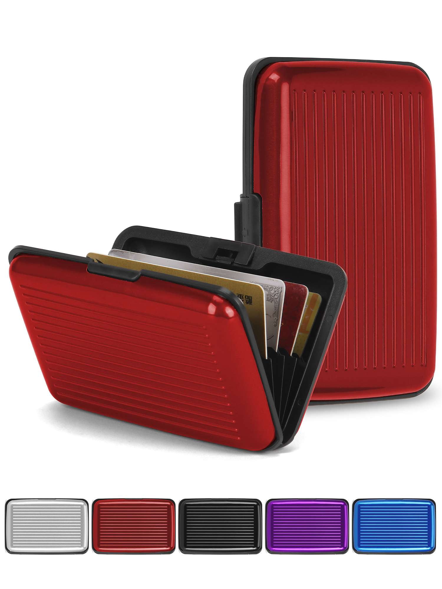 Gustave RFID Blocking Credit Card Holder Aluminum Wallets Small Slim ...