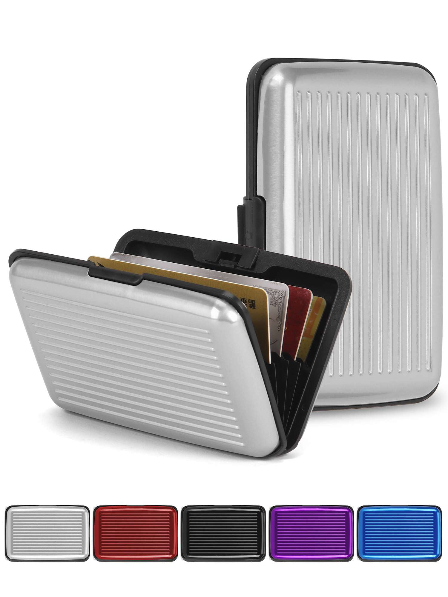 Gustave RFID Blocking Credit Card Holder Aluminum Wallets Small Slim ...