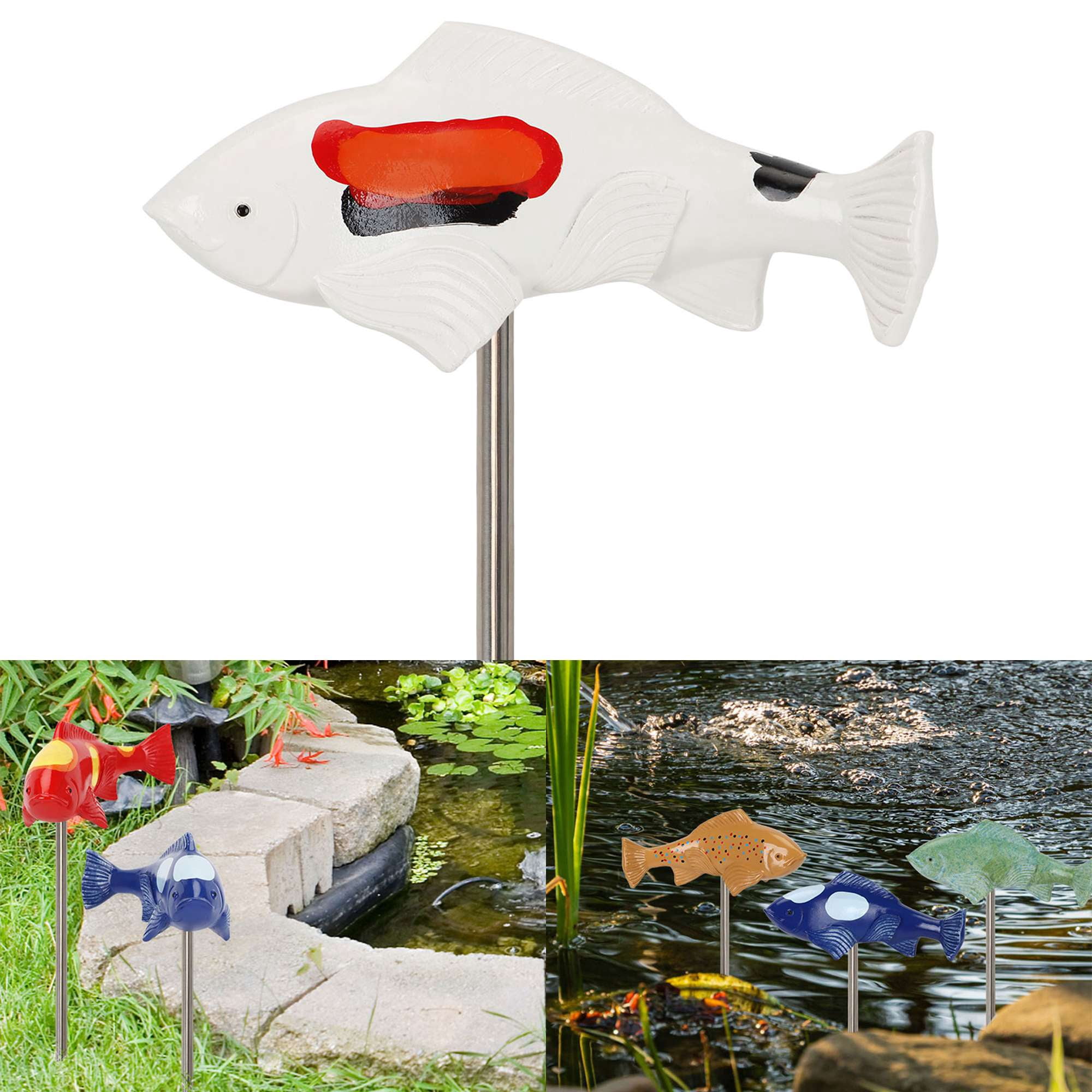 Gustave Resin Koi Fish Decor Garden Fish Sculptures Statues with Stake ...