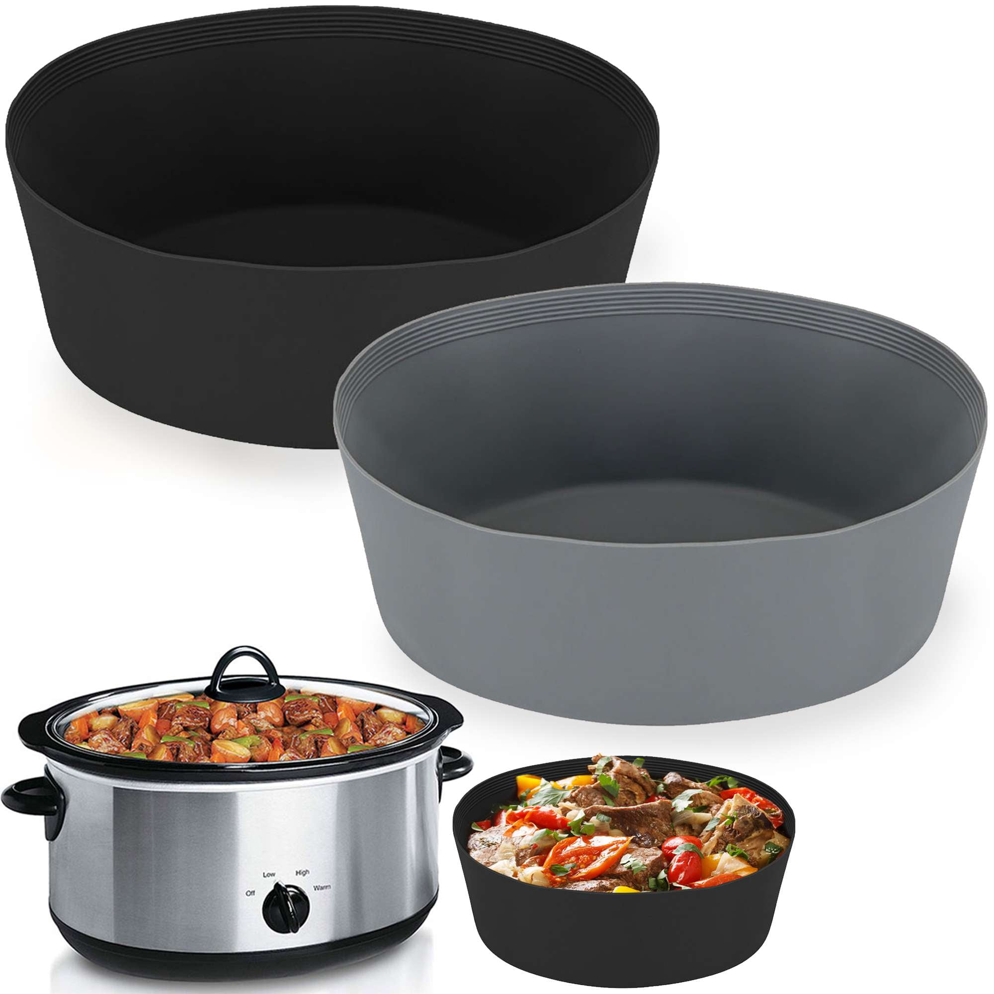 Gustave Silicone Slow Cooker Liners 7-8 QT Crockpot Liner Reusable ...