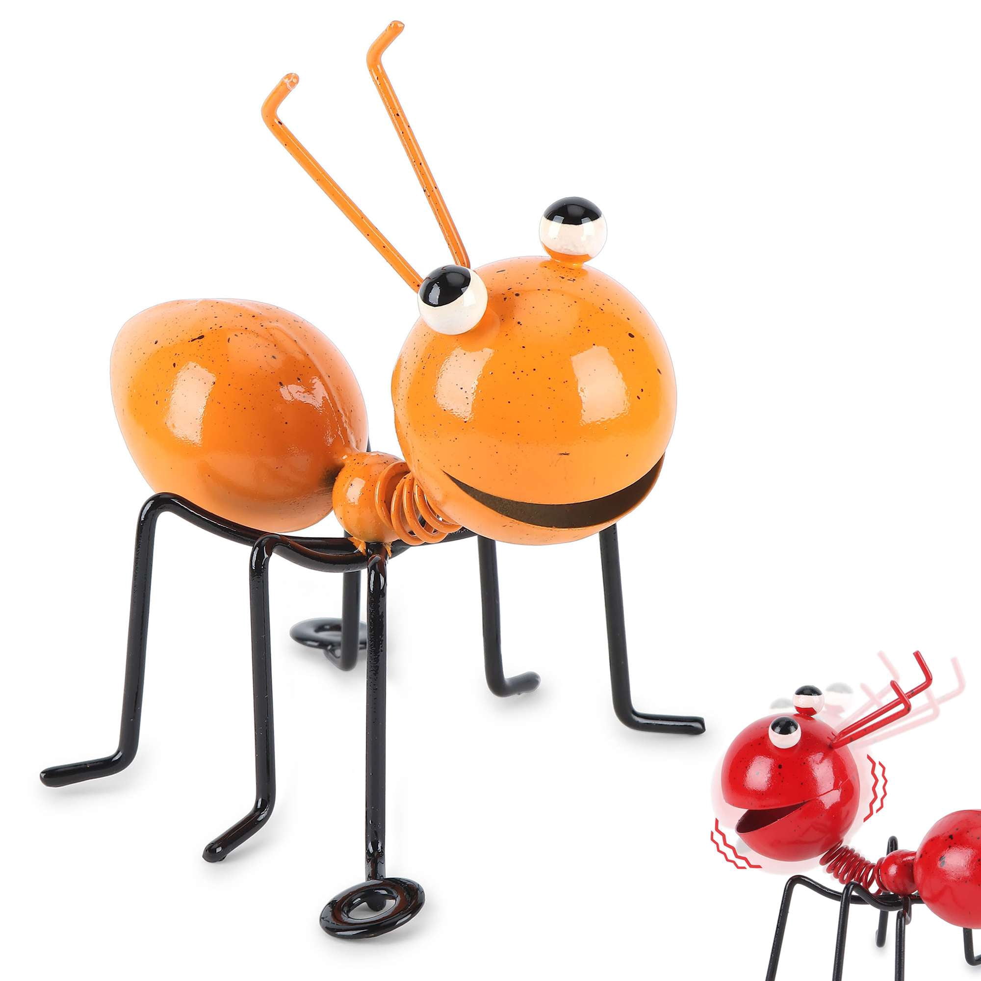 Gustave Small Metal Ant Sculpture Garden Decor 3D Cute Ants Ornament ...