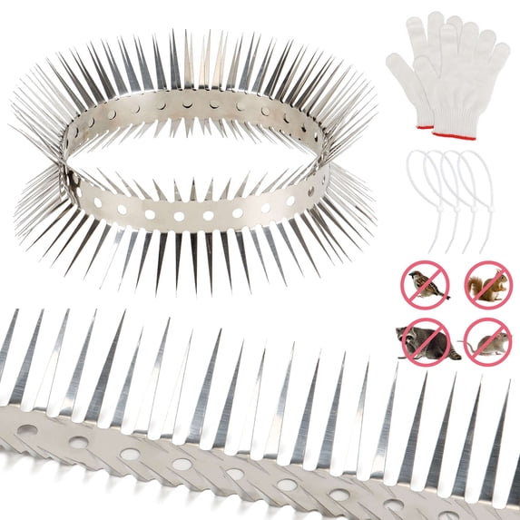 Gustave Stainless Steel Bird Spikes 40" Metal Pigeon Squirrel Spikes ...