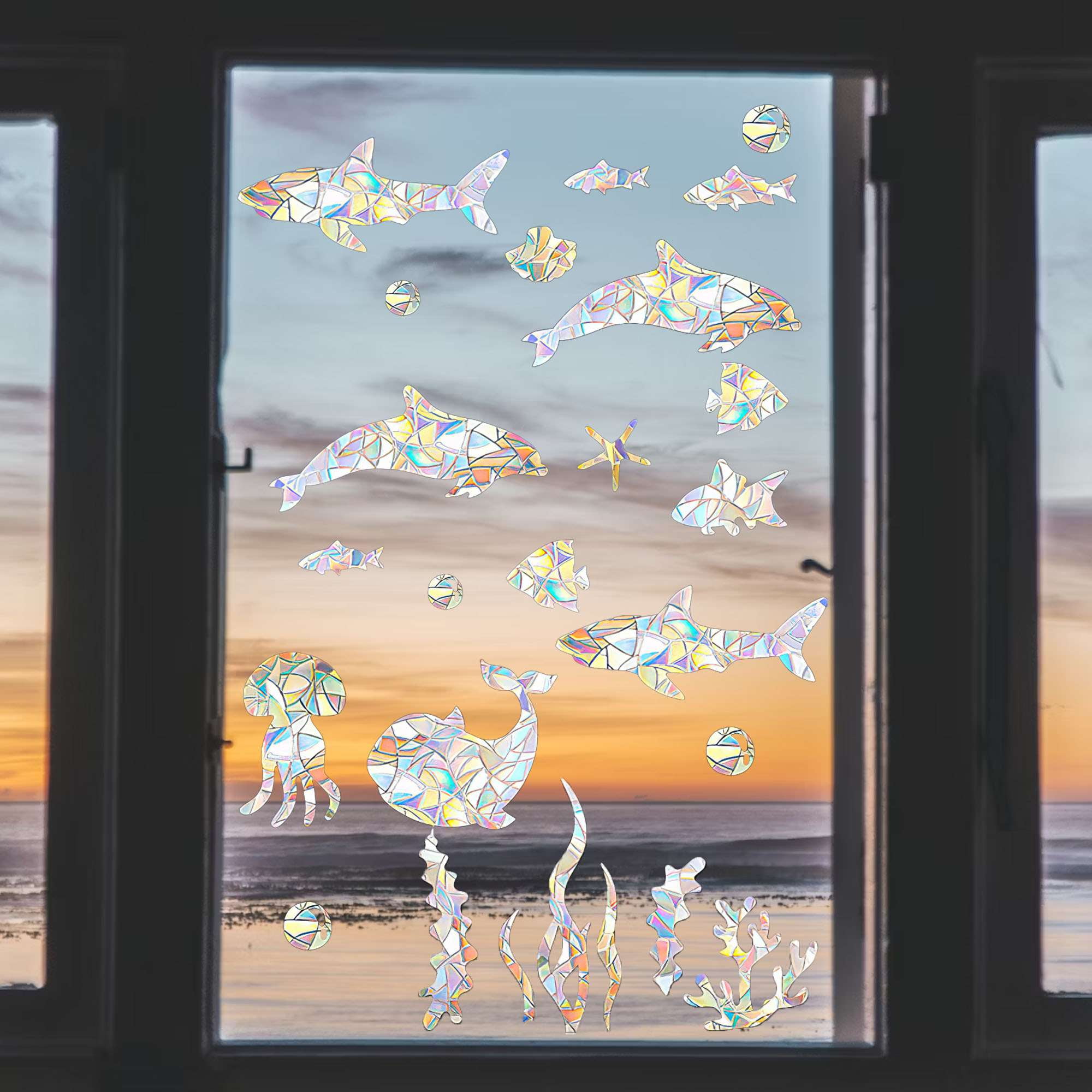 Gustave Static Window Clings 48 Pieces Anti-Collision Reminder Window ...