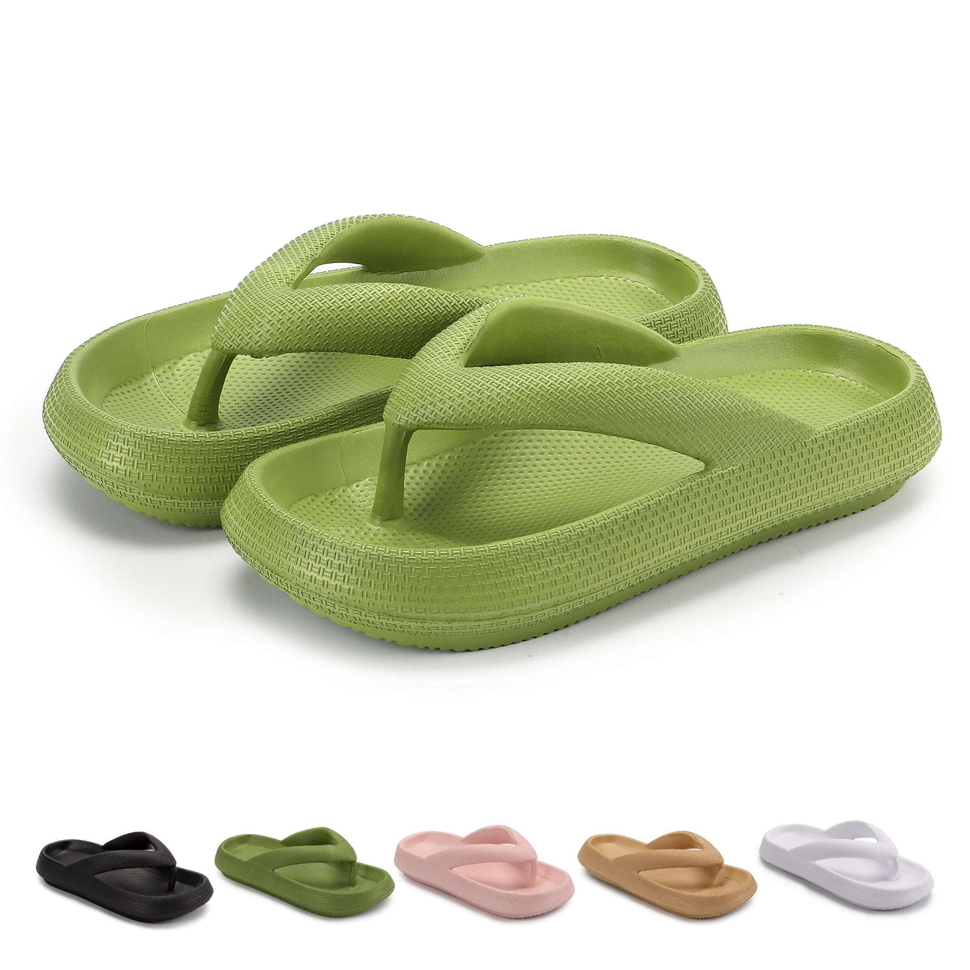 Gustave Thick Sole Flip Flops for Women Men Non-Slip Clouds Slippers ...