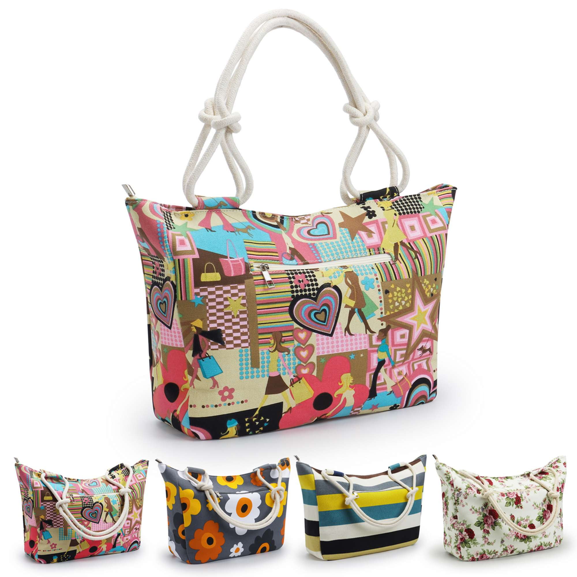 Gustave Polyester Tote Bag for Women, Large Capacity Canvas Handbag ...