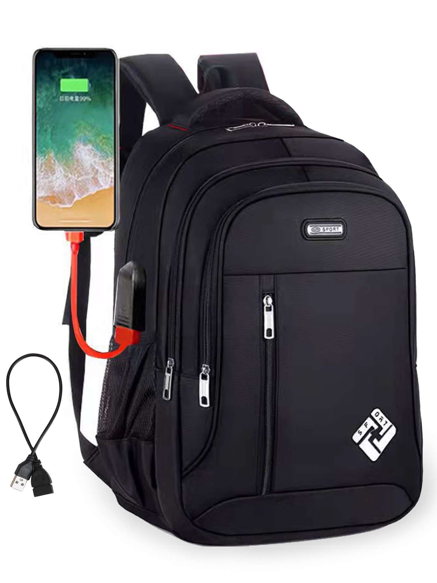 Gustave Travel Laptop Backpack Water Resistant 15.6" Business Computer ...