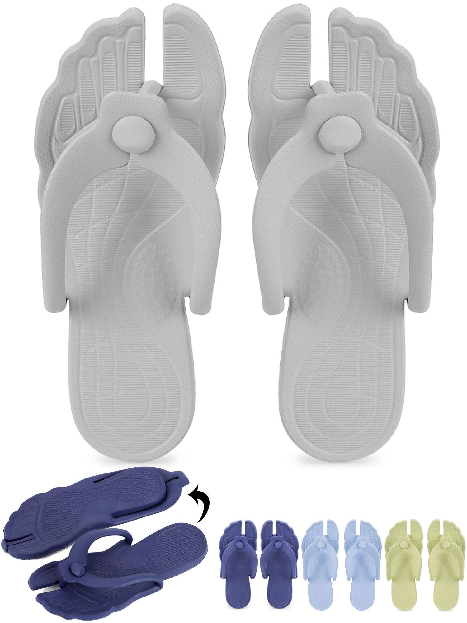 Gustave Travel Slippers Flip Flops for Women Men Foldable Non-Slip ...