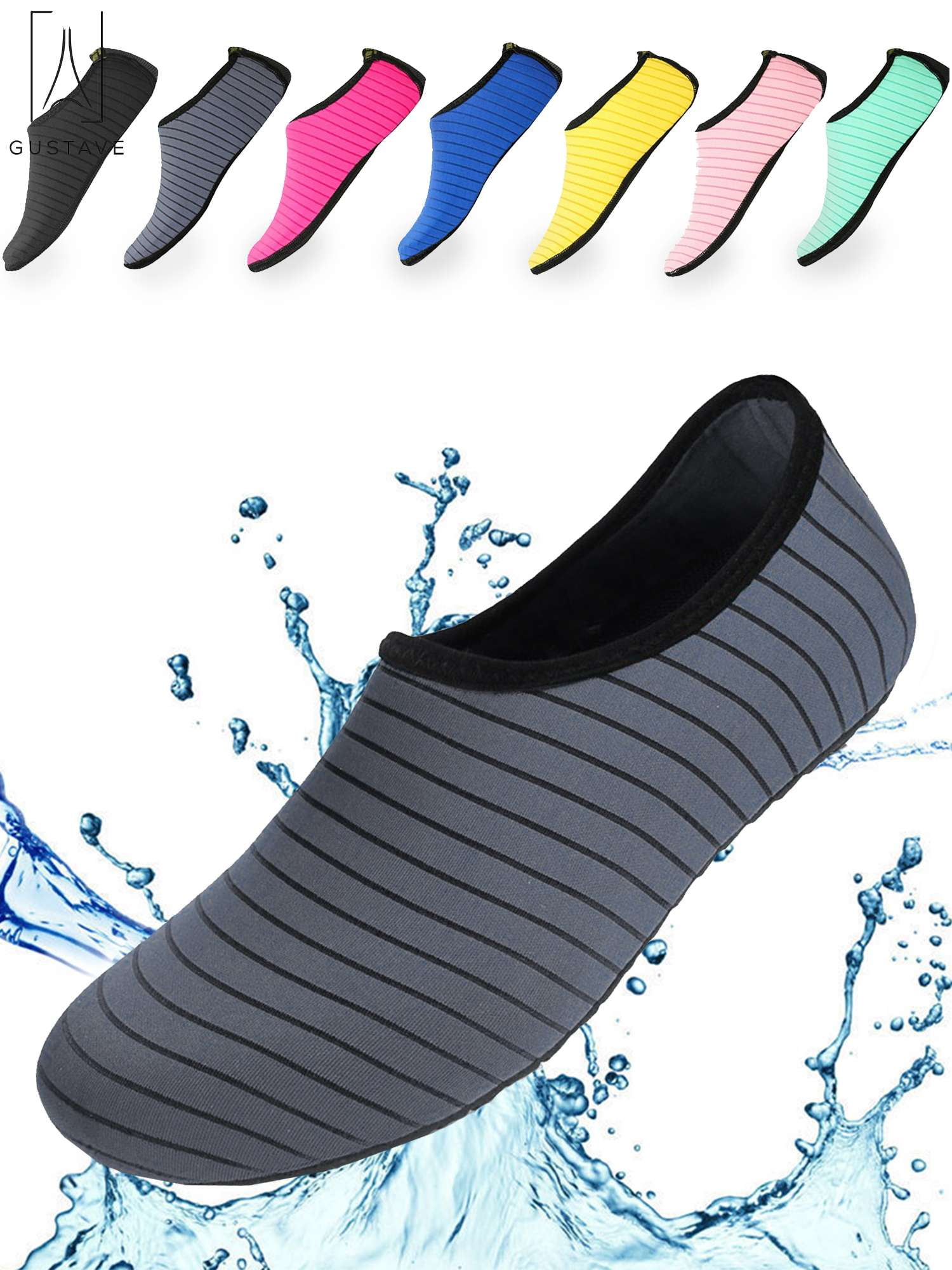Gustave Unisex Barefoot Water Skin Shoes Strip Beach Sock Quick-Dry ...