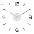 Gustave Wall Clock Modern Design 3D Wall Sticker Mirror Surface Clock Silent Home Decor Living ...