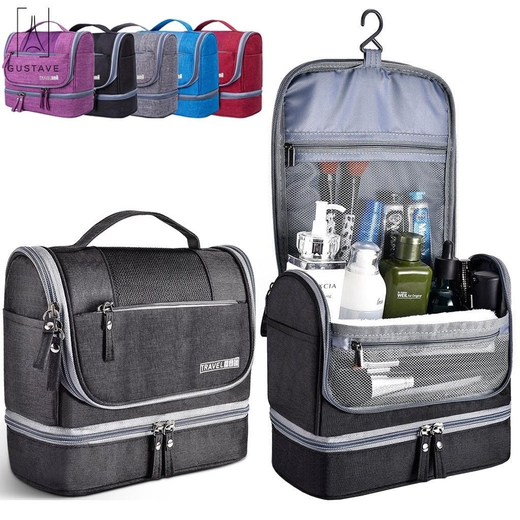 Gustave Waterproof Travel Toiletry Bag, Dry Wet Separated Dopp Kit ...