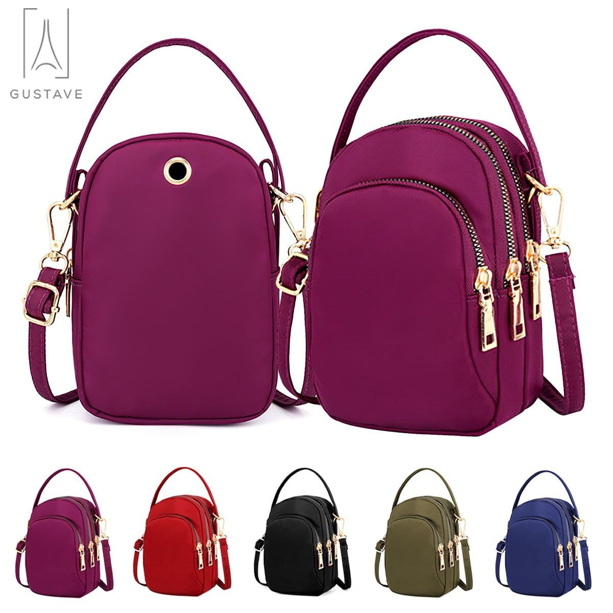 Gustave Women Small Crossbody Bag Cell Phone Pouch Purse Mini Messenger ...