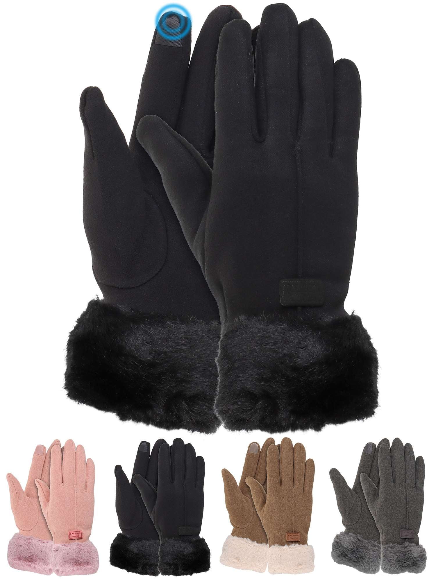 Gustave Women Winter Touchscreen Gloves Warm Fleece Lined Windproof ...