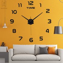 Gustave Modern DIY Large Wall Clock 3d Mirror Surface Sticker Mute Clock Home Decor Art Design ...