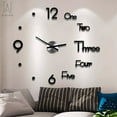 GustaveDesign Acrylic 3D DIY Wall Clock, Large Frameless, Battery Powered, Decorative for Home ...