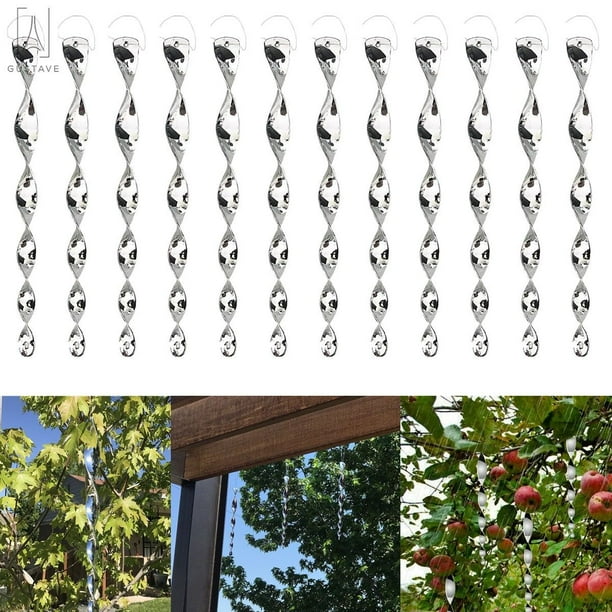 Gustavedesign 12Pcs Bird Deterrent Rods Hanging Reflective Pest ...