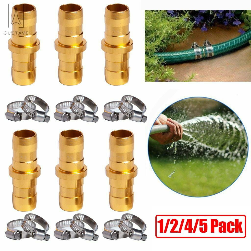 Gustave Aluminum Garden Water Hose Repair Mender Kit 3/4" 5/8" Male ...