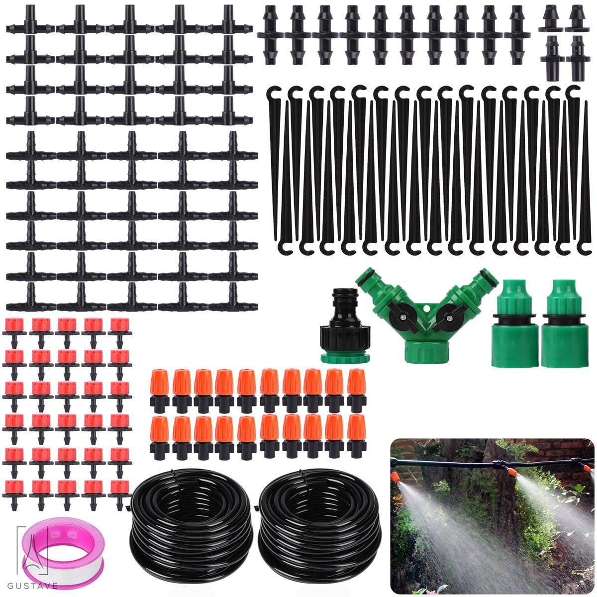 Gustavedesign Multiple Garden Patio Auto Micro Drip Irrigation System ...