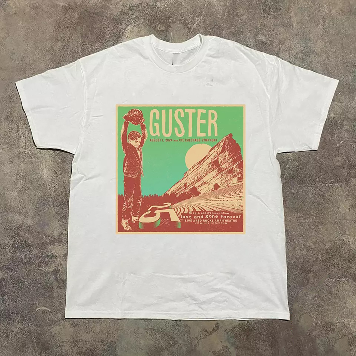 Guster 25th Anniversary Show Red Rocks Amphitheatre T Shirt - Walmart.com