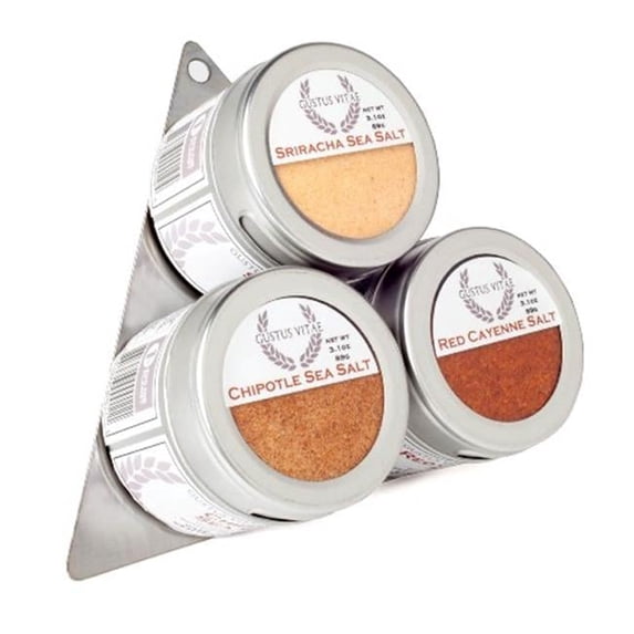 Gustus Vitae Red Hot Sea Salts Collection - 3 Magnetic Tins - Walmart.com