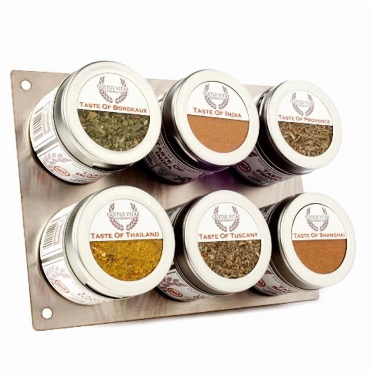 Gustus Vitae Salt-Free Gourmet Seasoning Collection - 6 Magnetic Tins ...