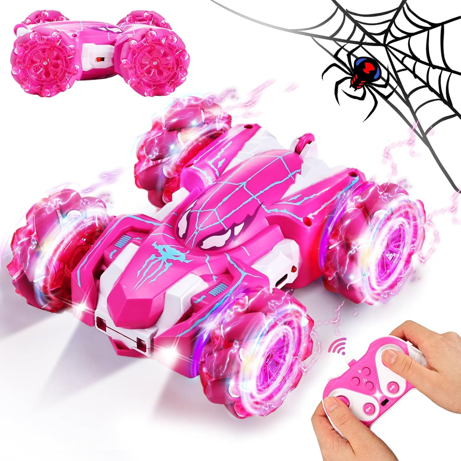 Gusweet Spider Remote Control Car, Double Sided RC Stunt Car 360° Rotating Remote Control ...