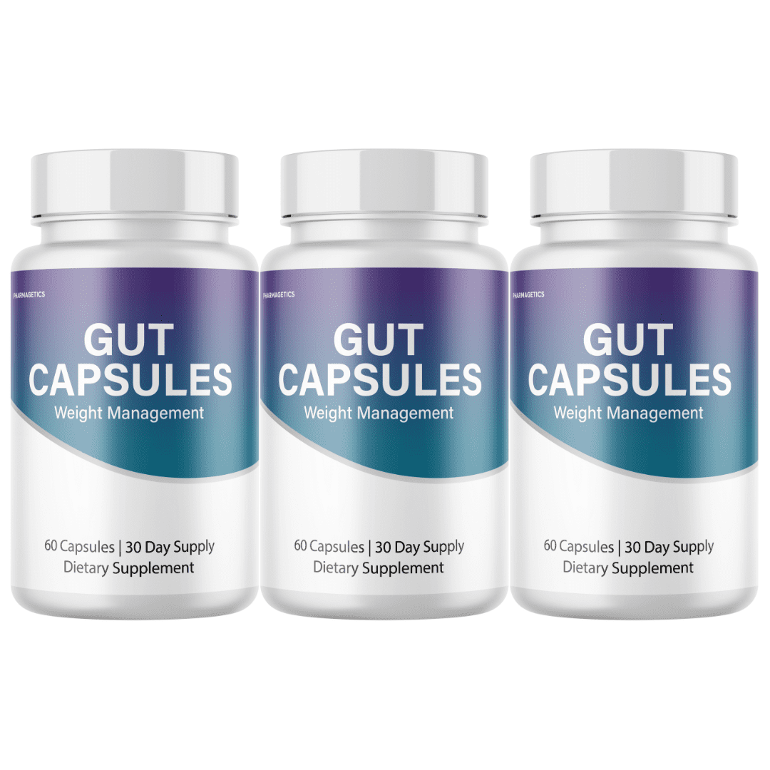 Gut Capsules - Healthy Gut, Weight Management Support - 3 Bottles ...
