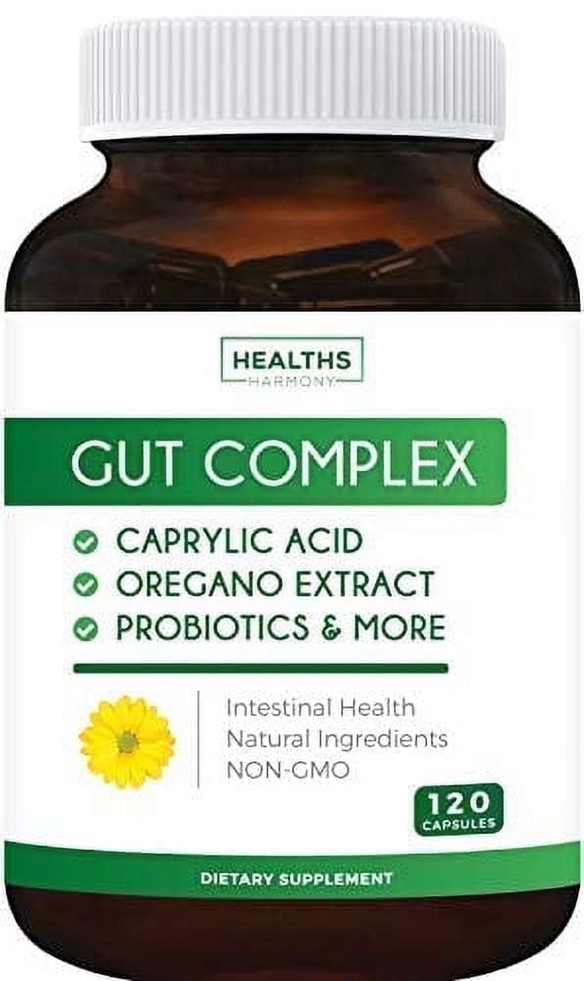 Healths Harmony Gut Complex Candida Support Gut Cleanse Supplement, 120 ...
